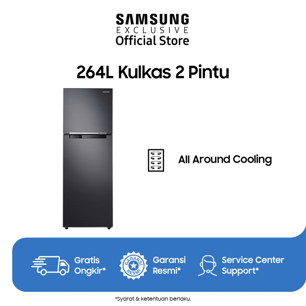 Jual Samsung Kulkas 2 Pintu 255L | Digital Inverter Compression | Deodorizing Filter ...