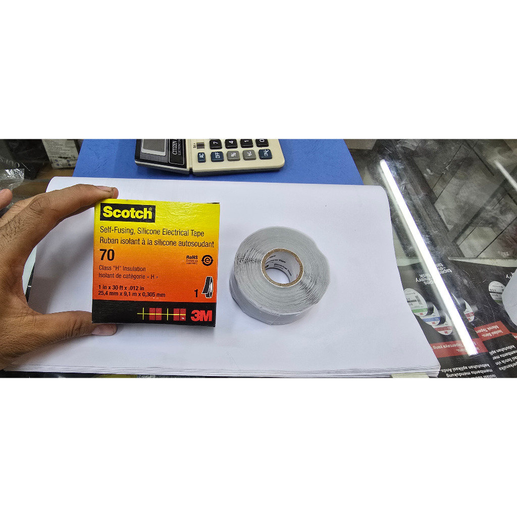 Jual Lebar 1 Inch, Panjang 30 ft, Tebal 0,12 Inch 3M Scotch 70 Self Fusing Tape Insulasi Listrik ...