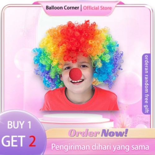 Jual Party Warna Warni Rambut Palsu keribo / Wig Kribo keriting/ Wig ...