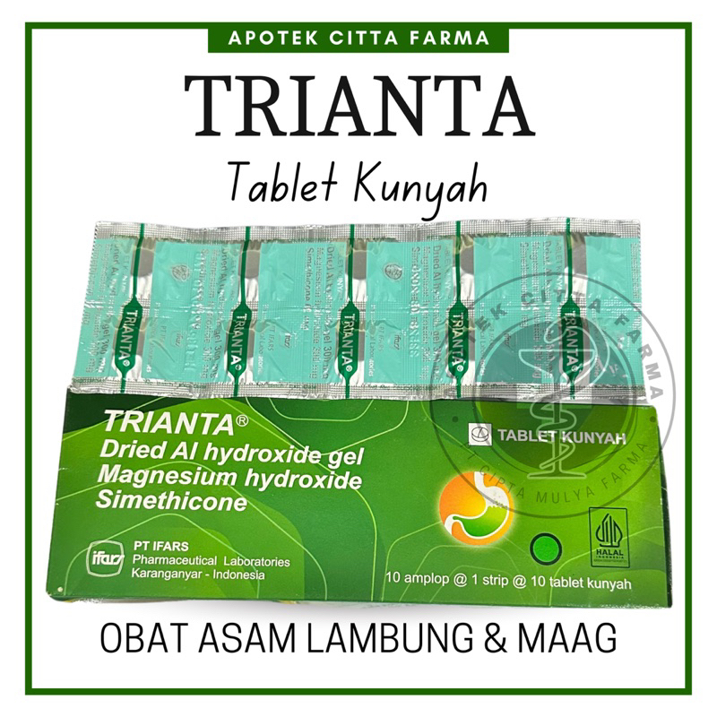 Jual TRIANTA TABLET Per 1 Strip isi 10 Tablet - OBAT ASAM LAMBUNG ...
