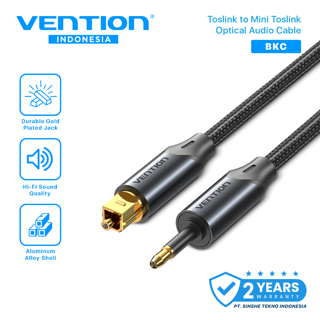 Jual Vention BKC Kabel Toslink to Mini Toslink 3.5mm Optical Audio ...