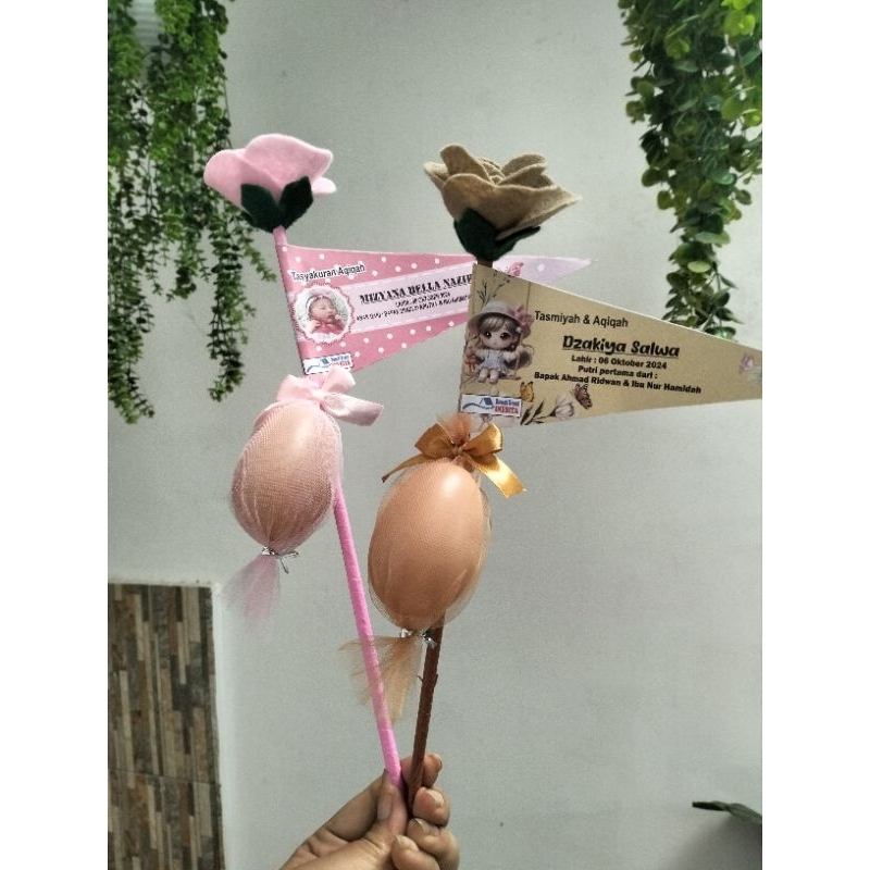 Jual Bunga telur+ bendera custom(dengan kantong telur) | Shopee Indonesia