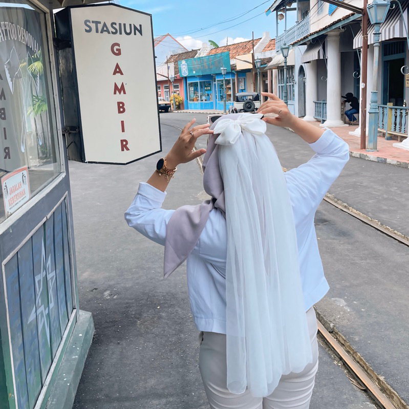 Jual Kerudung pengantin / Slayer pengantin / Kain Tile Bridal Shower ...