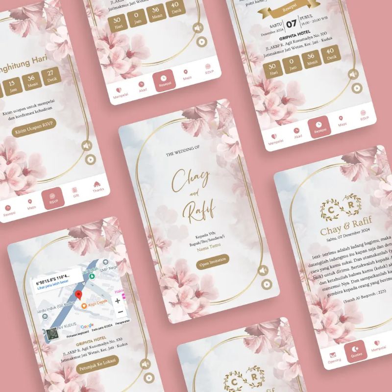Jual UNDANGAN WEBSITE FLORAL BUNGA | Shopee Indonesia