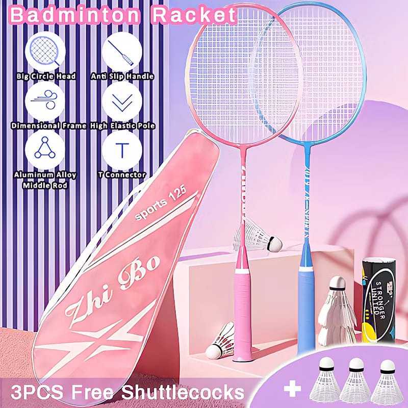 Jual [Free Tas] Raket Badminton Paket Komplit/ Raket Bulu Tangkis Isi 2 ...