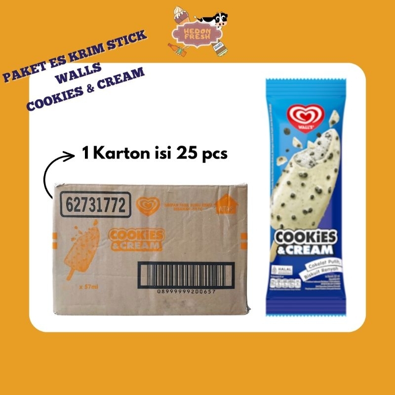 Jual Paket Es Krim Stick Walls Cookies & Cream | Shopee Indonesia