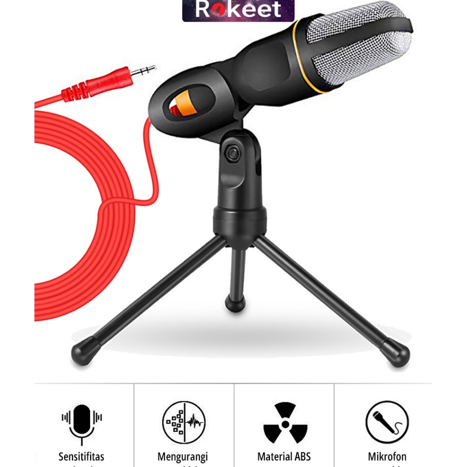Jual Model Populer Rokeet Microphone Condenser Studio Live Karaoke ...