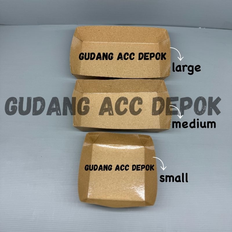 Jual Tray Box Size M / Paper Lunch Box Tray M - Medium Food Grade isi ...