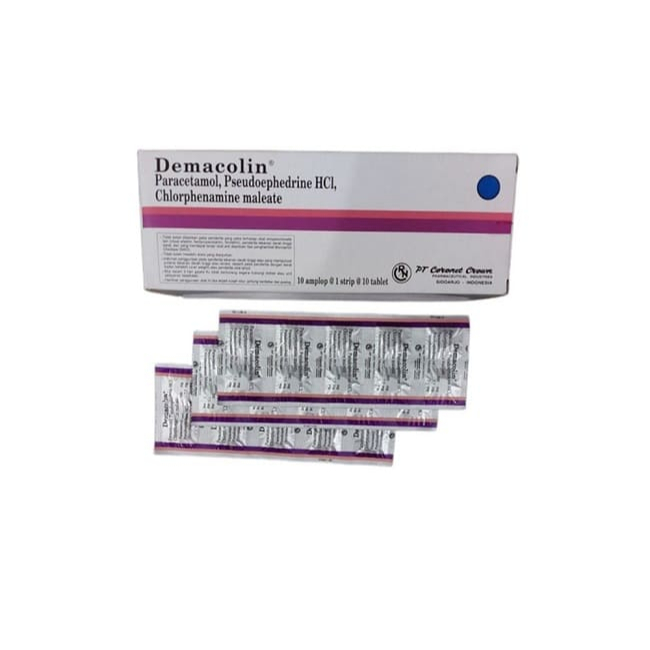 Jual Demacolin® Tablet (Obat Flu,Pilek,Bersin2,Hidung Tersumbat, Sakit ...