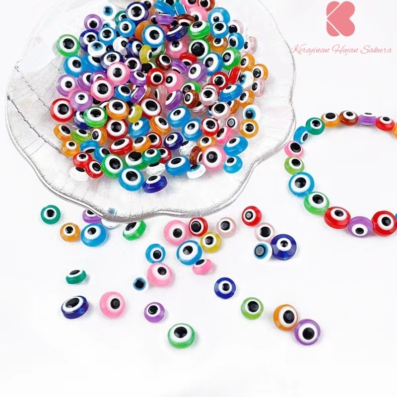 Jual ⚡COD⚡30PCS MANIK MOTE RESIN DEVIL EYE BAHAN KERAJINAN TANGAN DIY ...