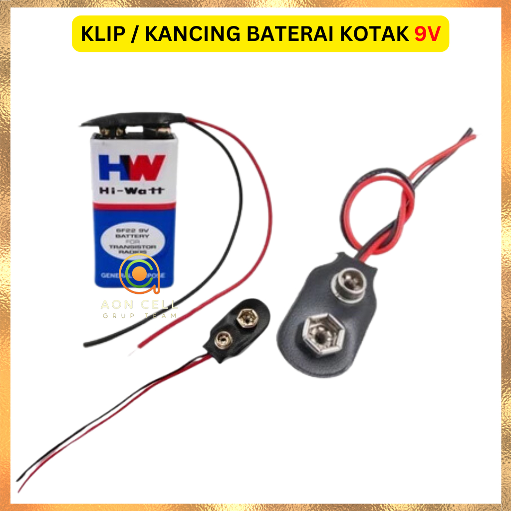 Jual Kancing Baterai 9V Batere Kotak Konektor Tutup Terminal Soket ...