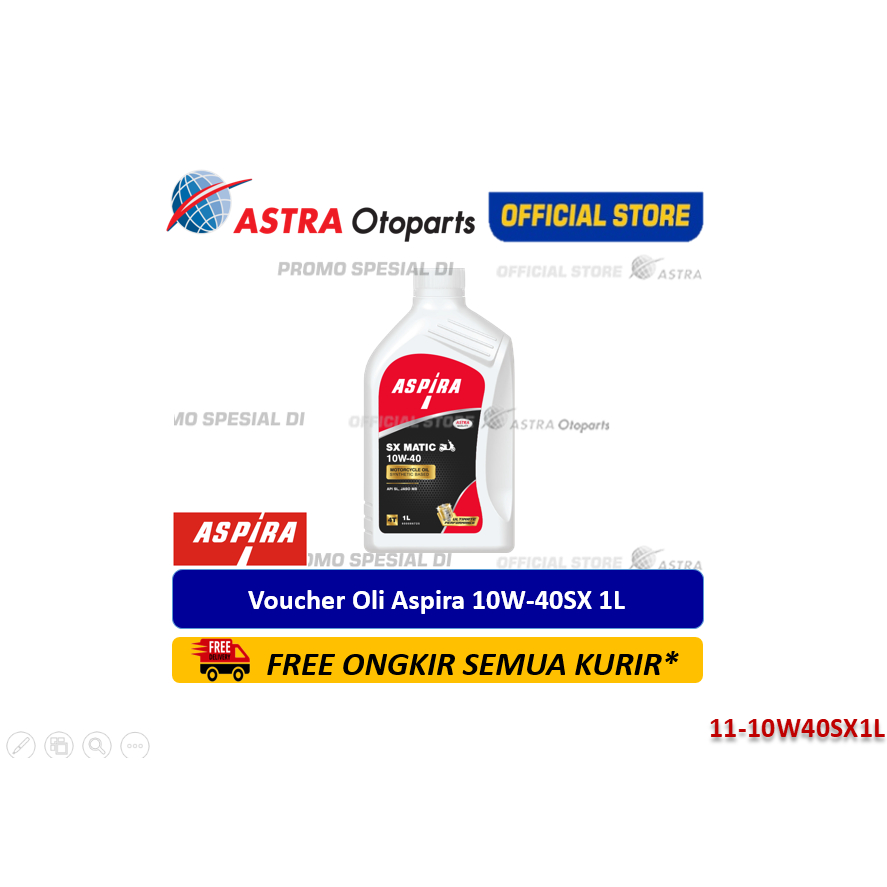 Jual Oli Motor Yamaha Matic 10W-40 Aspira Oil 1L | Shopee Indonesia