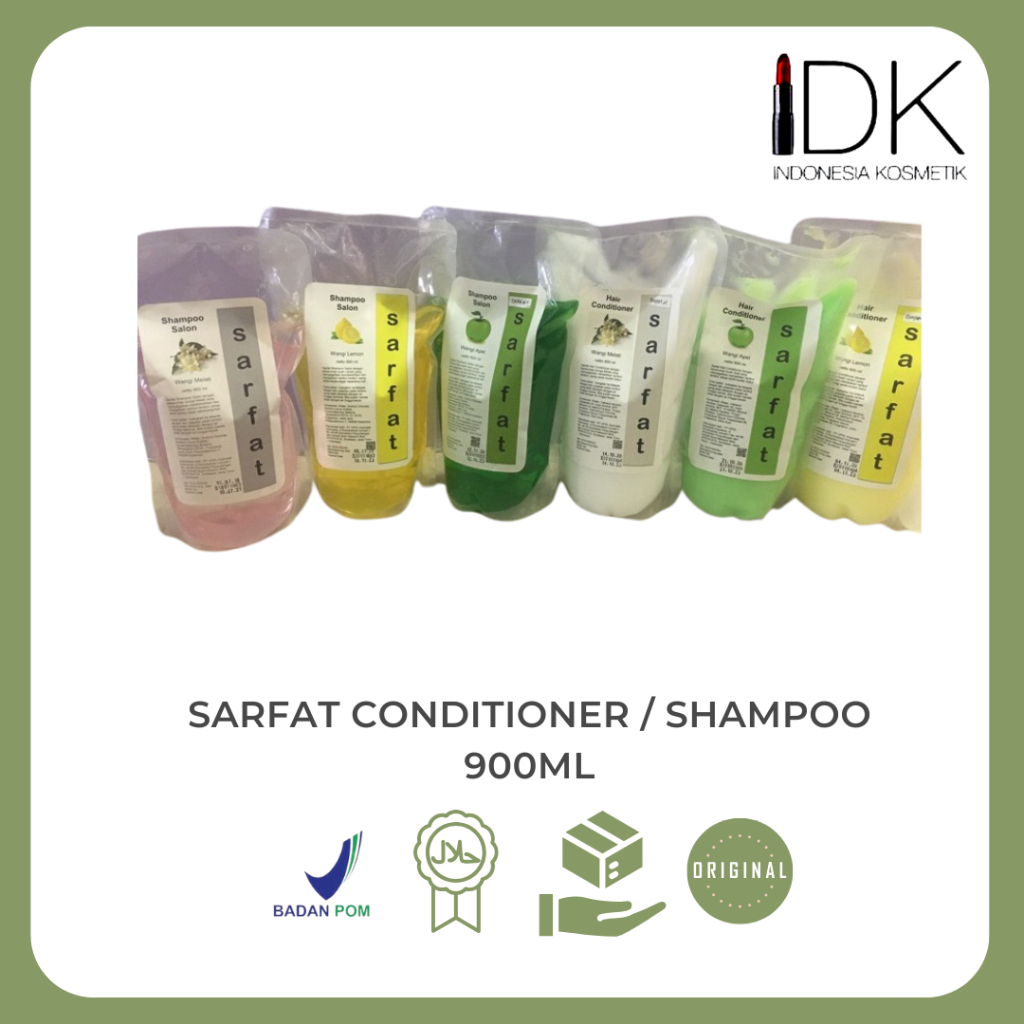 Jual SARFAT SHAMPOO / CONDITIONER REFILL ALL VARIANT 900ML | Shopee ...