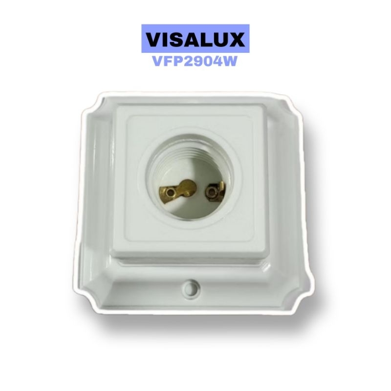 Jual Fitting Lampu Plafon E27 Kotak / Bulat VISALUX Terminal Kuningan ...