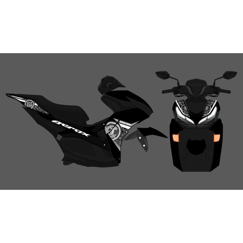 Jual Striping sticker all new aerox 155 NVX connected transparan desain ...