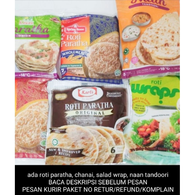 Jual [ ROTI ] paratha plain original / paratha flakey / paratha onion ...