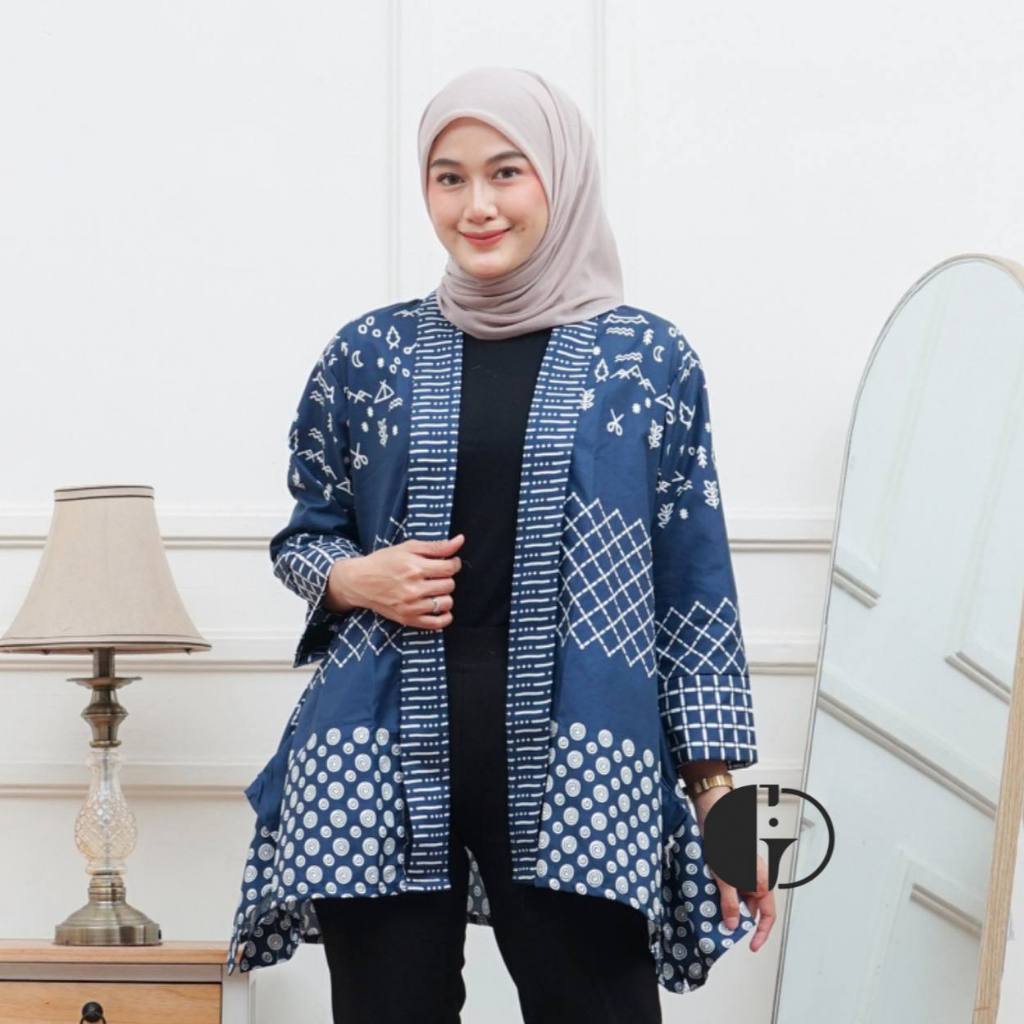 Jual Blazer Batik Atasan Wanita Outer Batik Modern | Shopee Indonesia