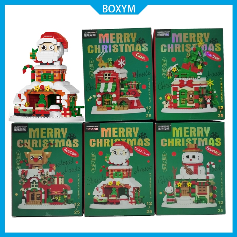 Jual Mainan Balok Susun Christmas Hadiah / DIY Building Block Bricks ...