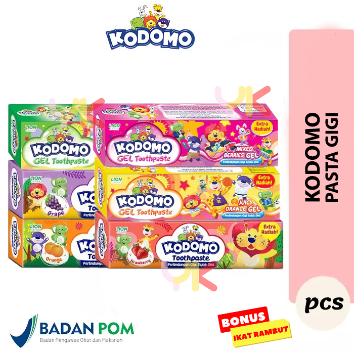 Jual KODOMO GEL TOOTHPASTE ANAK 45gr PASTA GIGI KIDS MIX BERRIES ORANGE MELON GRAPE | Shopee ...