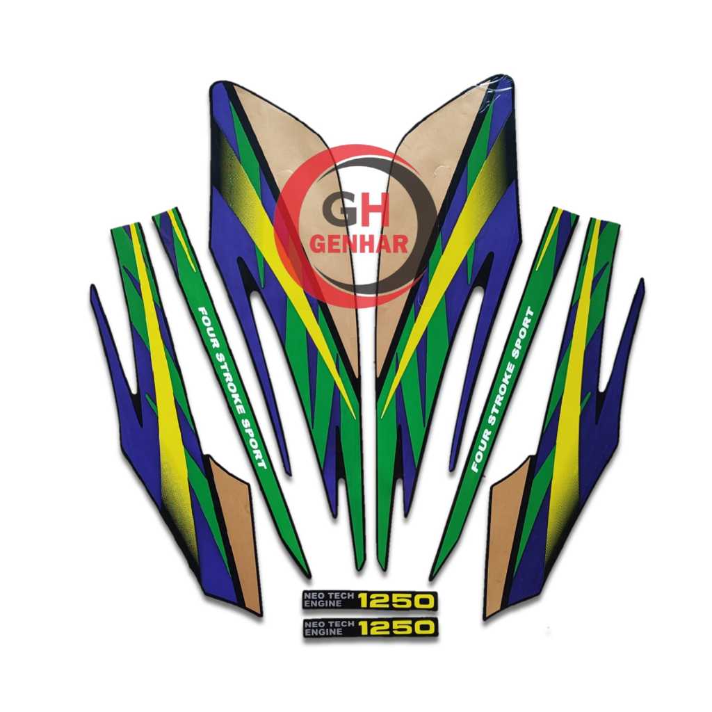 Jual STIKER STRIPING LIS BODY MOTOR HONDA GL MAX 1997 HIJAU KUNING ...