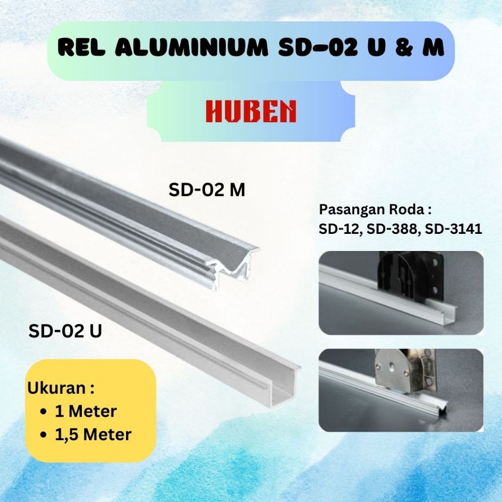 Jual Rel Lemari Aluminium U Dan M Huben Silver Coklat 1 Meter 1,5 Meter | Shopee Indonesia