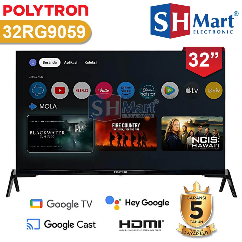 Jual TV POLYTRON 32 INCH PLD-32RG9059 / 32RG9059 SMART GOOGLE TV NEW 2024 GARANSI RESMI | Shopee ...