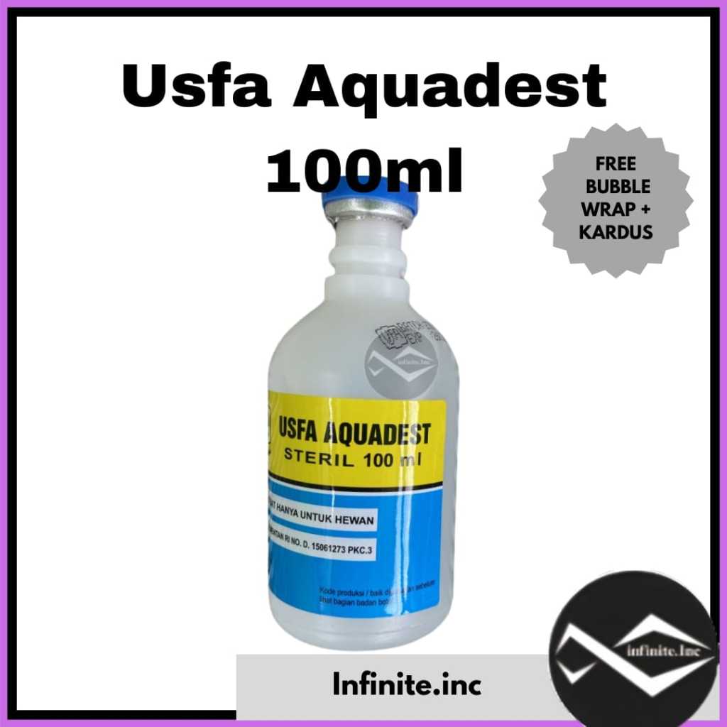 Jual Aquadest/ Aquadest Steril 100 Ml Usfa | Shopee Indonesia