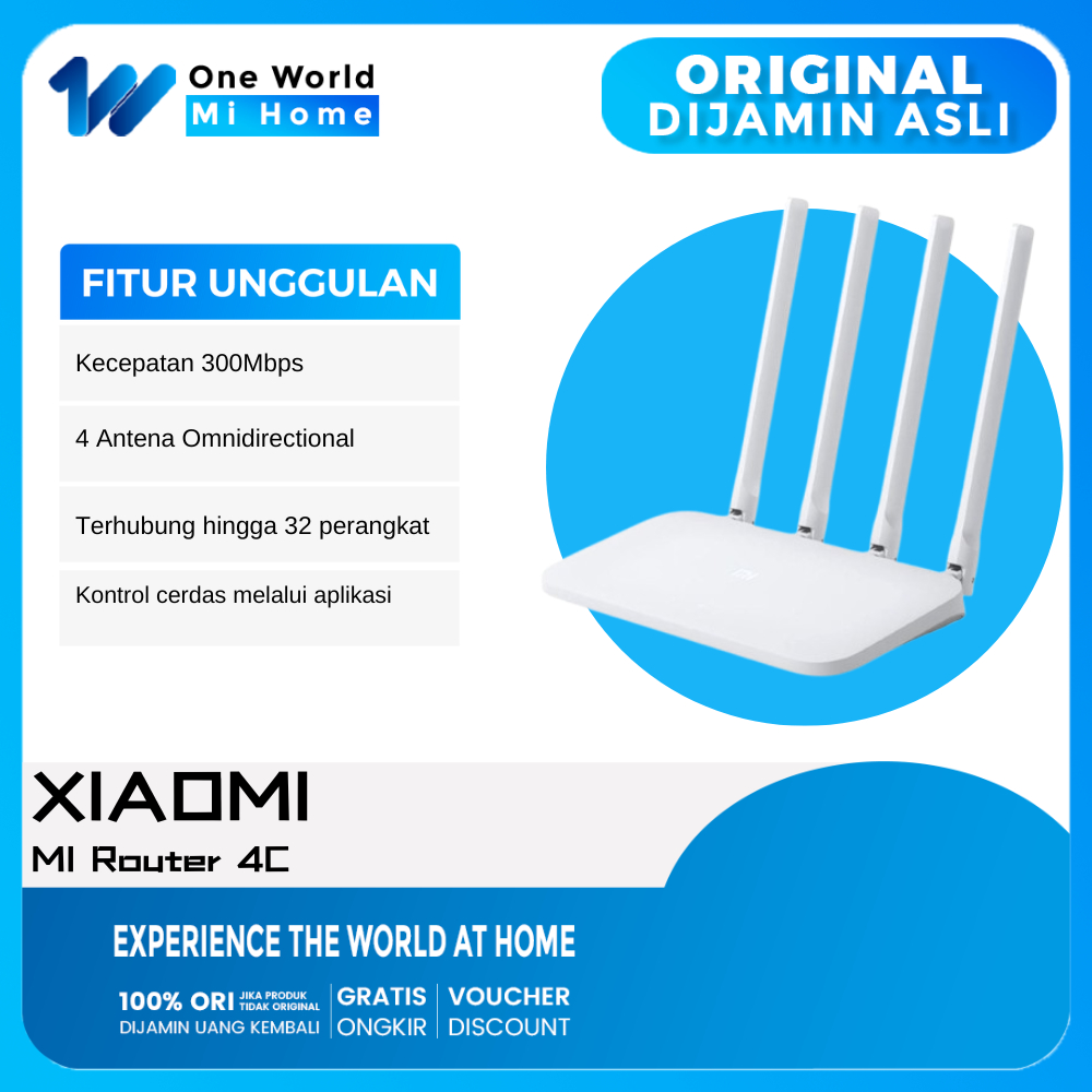 Jual XIAOMI MI WIRELESS ROUTER 4C 300MBPS | Shopee Indonesia