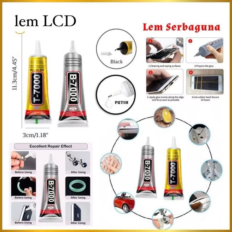 Jual 3ml 15ml Lem B-7000 Lem B7000 lem touchscreen lem bening lem lcd ...