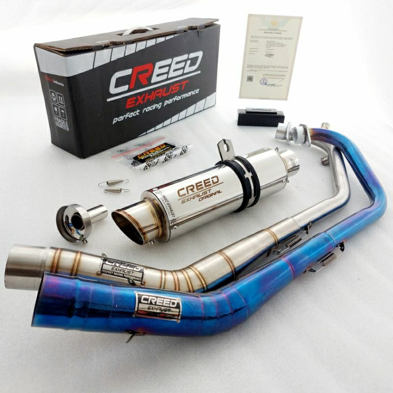 Jual Knalpot racing CREED EXHAUST ORIGINAL + DB KILLER For Vixion ...