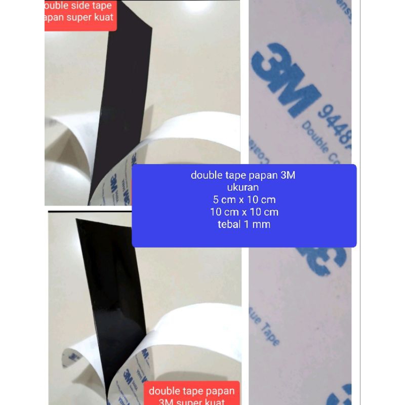 Jual double tape papan double tape super kuat ukuran 10 cm x 10 cm , 5 ...