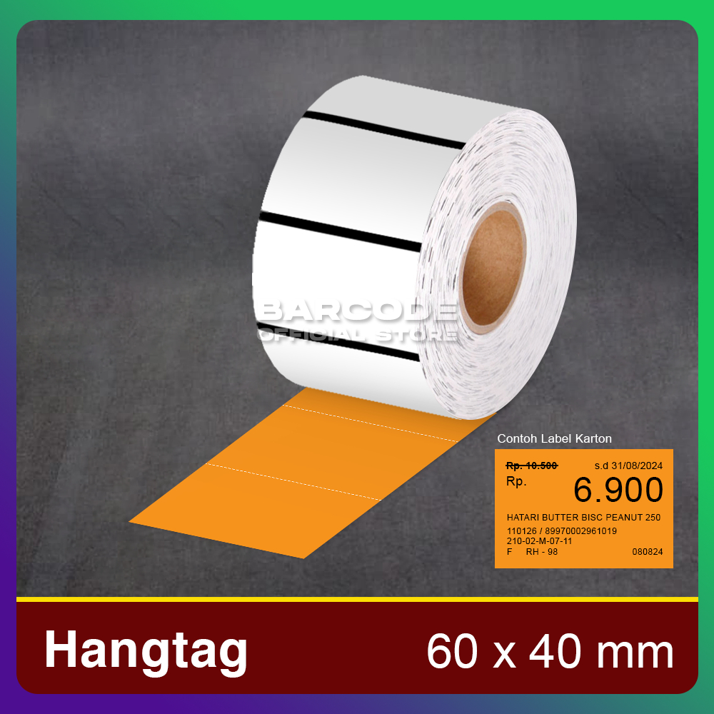 Jual Label Harga Rak Gondola 60x40 mm Hangtag 60x40mm Blackmark 60 x 40 ...