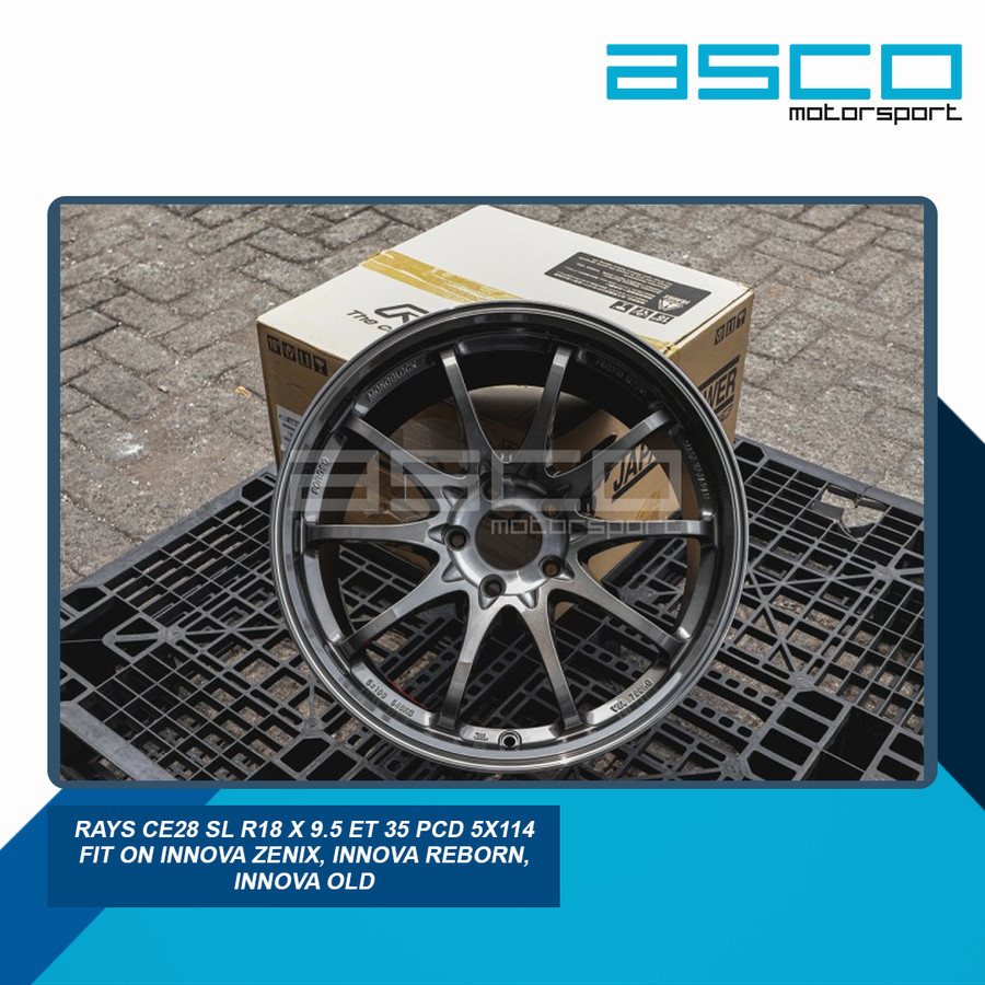 Jual Rays CE28 SL R18 x 9.5 ET 35 PCD 5x114 Fit On innova Zenix, Innova ...