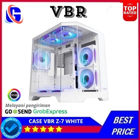 Jual VBR Z-7 Dual Chamber Tempered Glass M-ATX Gaming Case - Hitam ...