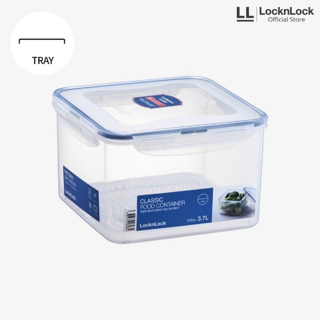 Jual LocknLock Classic Square with Tray Wadah Serbaguna 3.7L - HPL858D | Shopee Indonesia