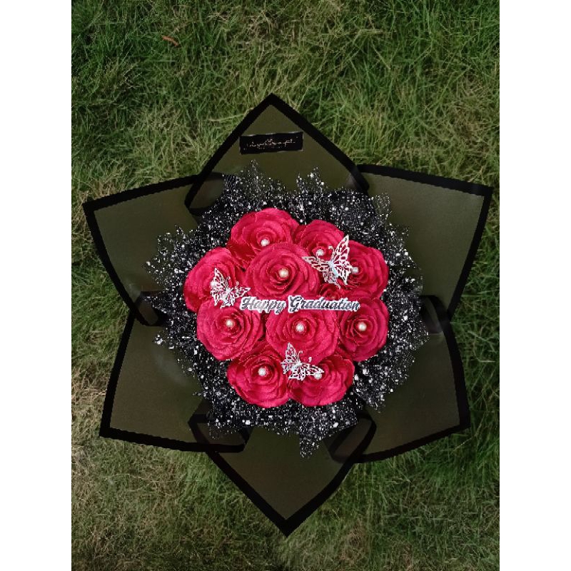 Jual Buket Pita Satin + Ucapan (Graduation/Anniversary/Birthday ...