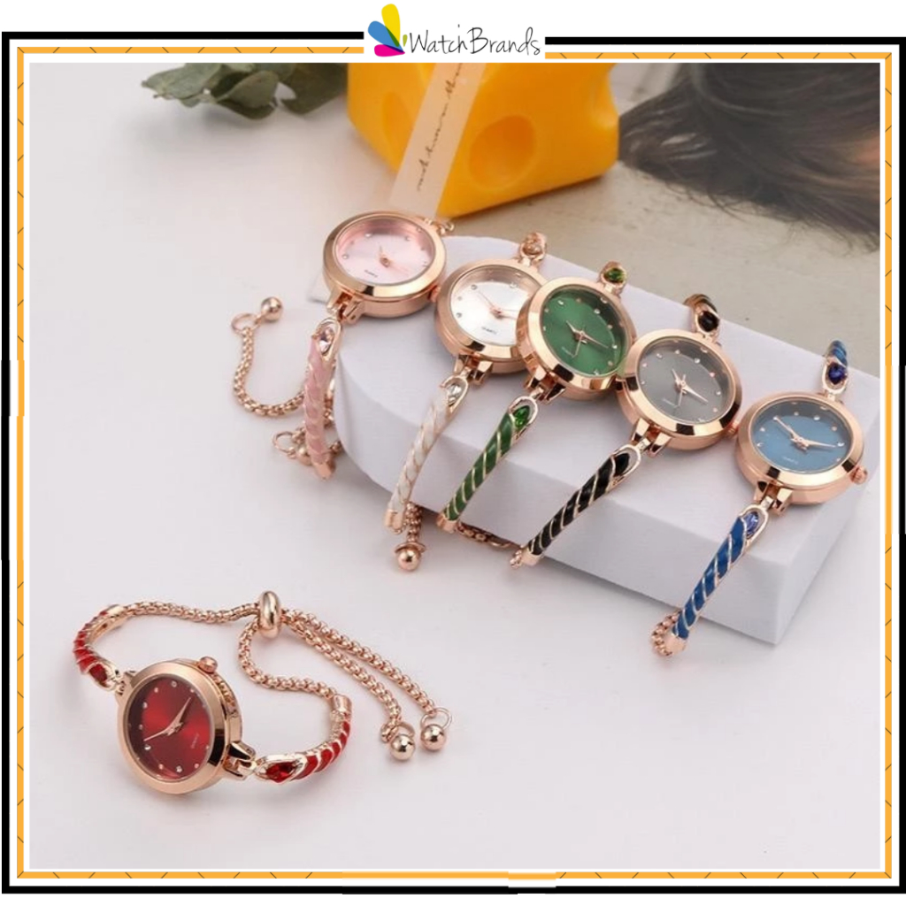 Jual WBS Jam Tangan Serut Mewah Gelang Serut Wanita Analog Quartz ...