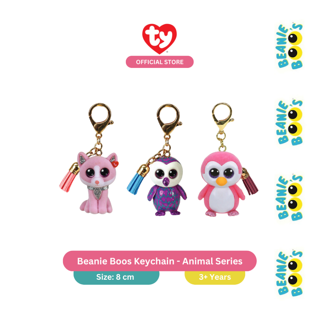 Jual TY Beanie Boos Keychain - Gantungan Kunci Boneka Karakter Hewan ...