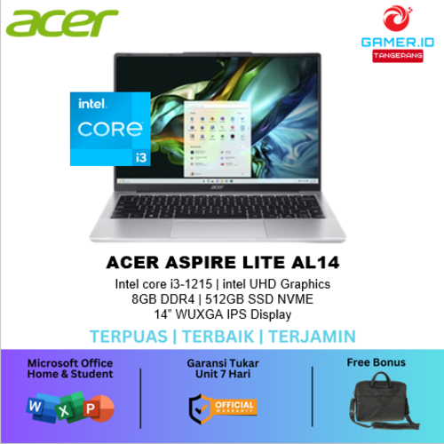 Jual Acer Aspire Lite AL14 Intel Core I3 1215 8gb 512gb Windows 11 ...