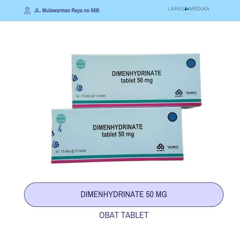 Jual Dimenhydrinate 50mg Tablet (Box) | Shopee Indonesia