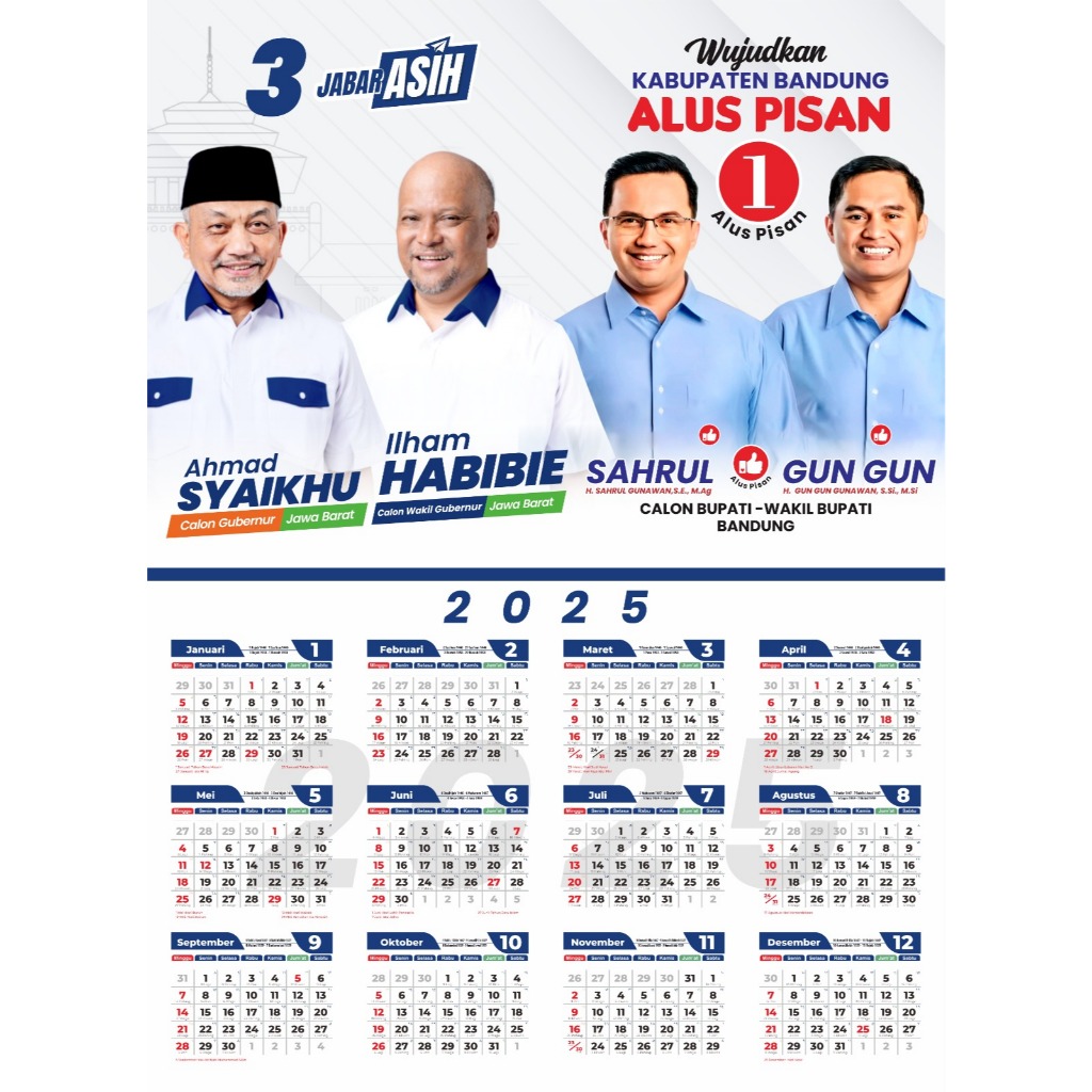 Jual Kalender custom 2025. cetak kalender partai - Free Design | Shopee ...
