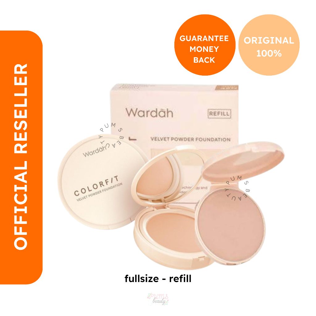 Jual WARDAH - Colorfit Velvet Powder Foundation Original Fullsize ...