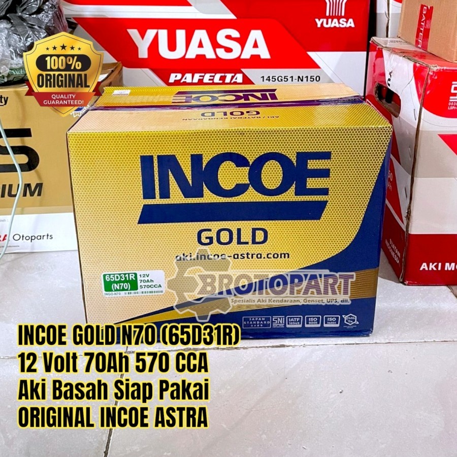 Jual Aki Mobil INCOE GOLD N70 65D31R HYBRID 12v 70Ah | Shopee Indonesia