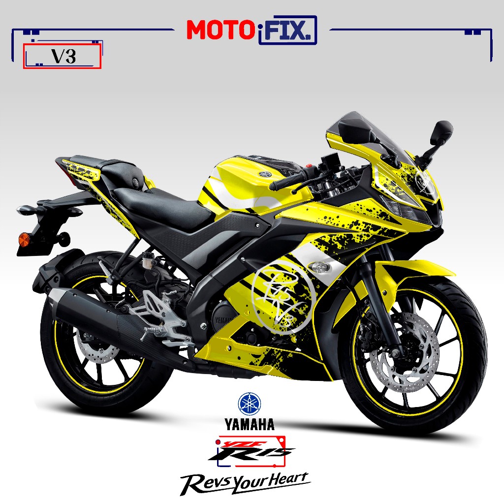 Jual STRIPING YAMAHA R15 V3 / MOTIF 46 / STICKER / STOCK DECAL ...