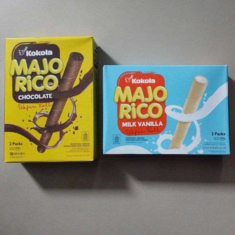 Jual Majorico Wafer Roll 100G chocolate dan vanila / 24 box cocok u ...