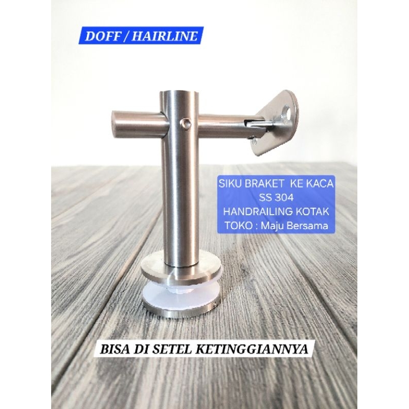 Jual SIKU BRAKET KACA FLEKSIBEL ADJUSTING HANDRAIL KOTAK DOFF ...