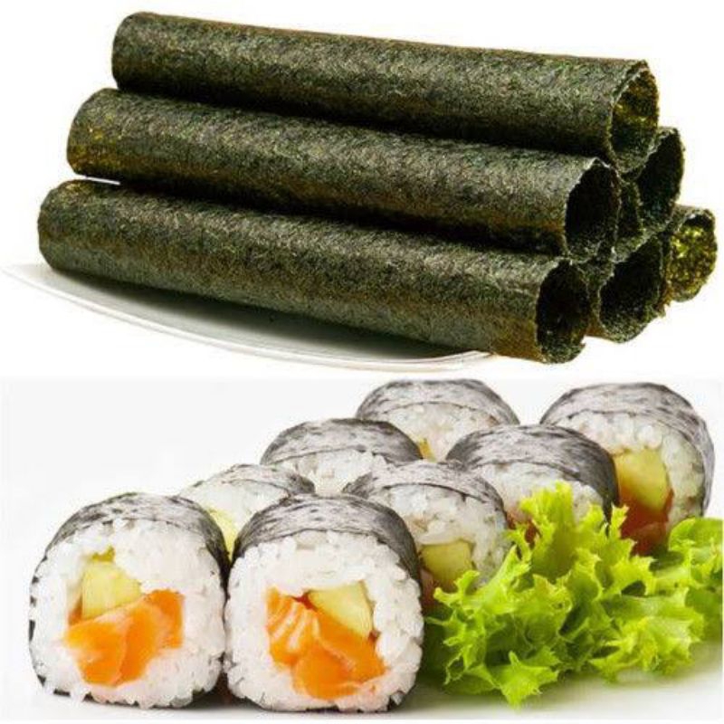 Jual SUSHI NORI POLOS GRADE B ISI 5 LEMBAR | NORI UNTUK SUSHI, GIMBAB ...