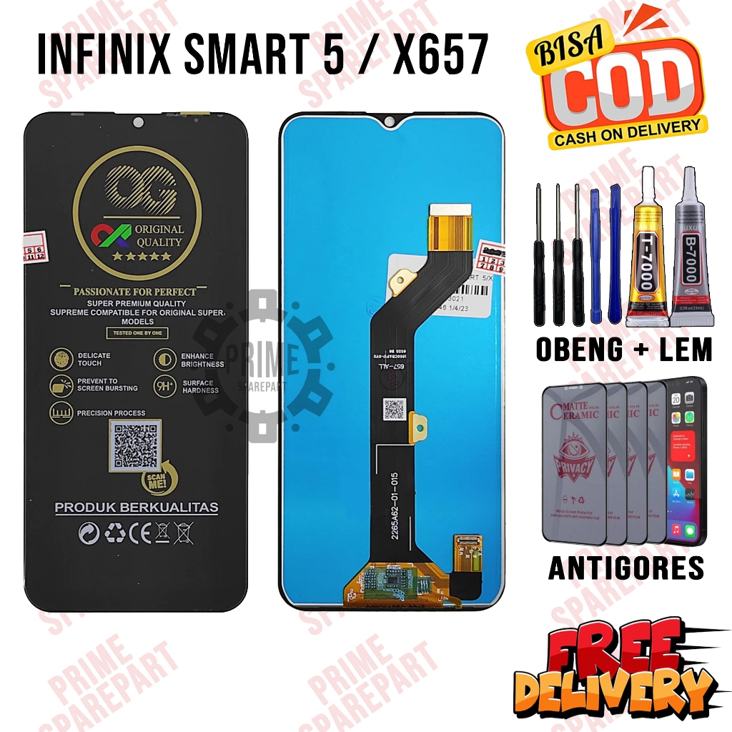 Jual Lcd INFINIX SMART 5 / X657 Original Oem Lcd Touchscreen INFINIX SMART 5 / X657 Fullset ...