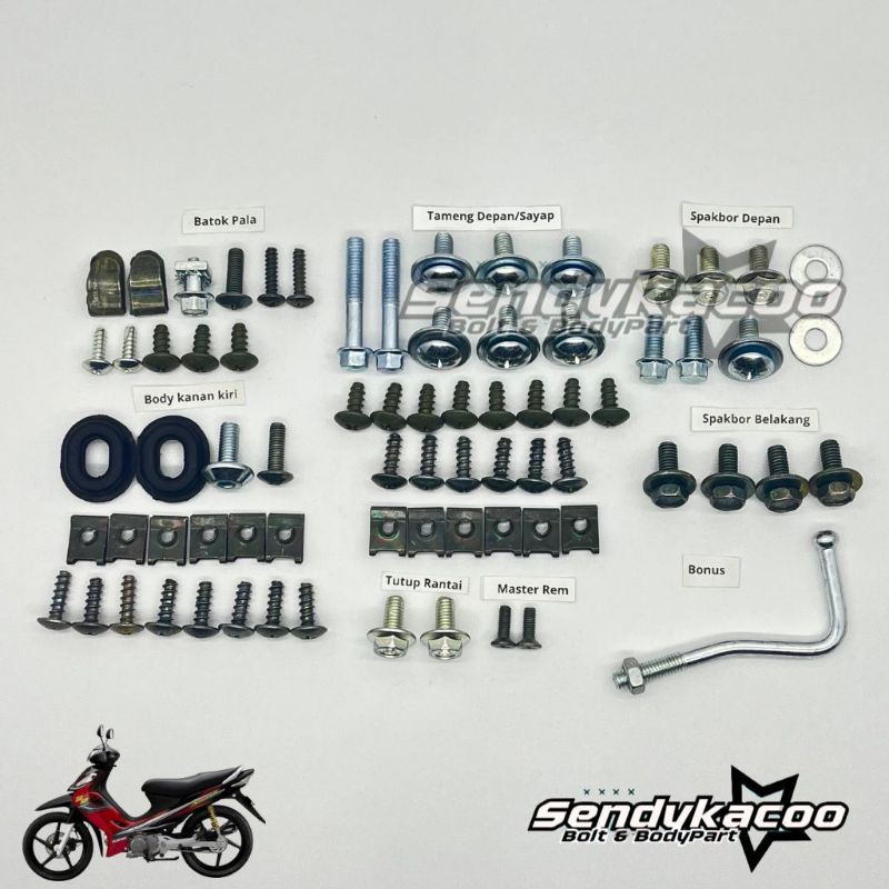 Jual baut full body smash New / baut full body Suzuki smash New lengkap ...