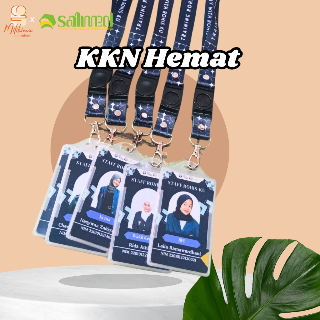 Jual Paket Lanyard Tali Cetak Bahan Printing KKN Kalung Id Card Produk ...
